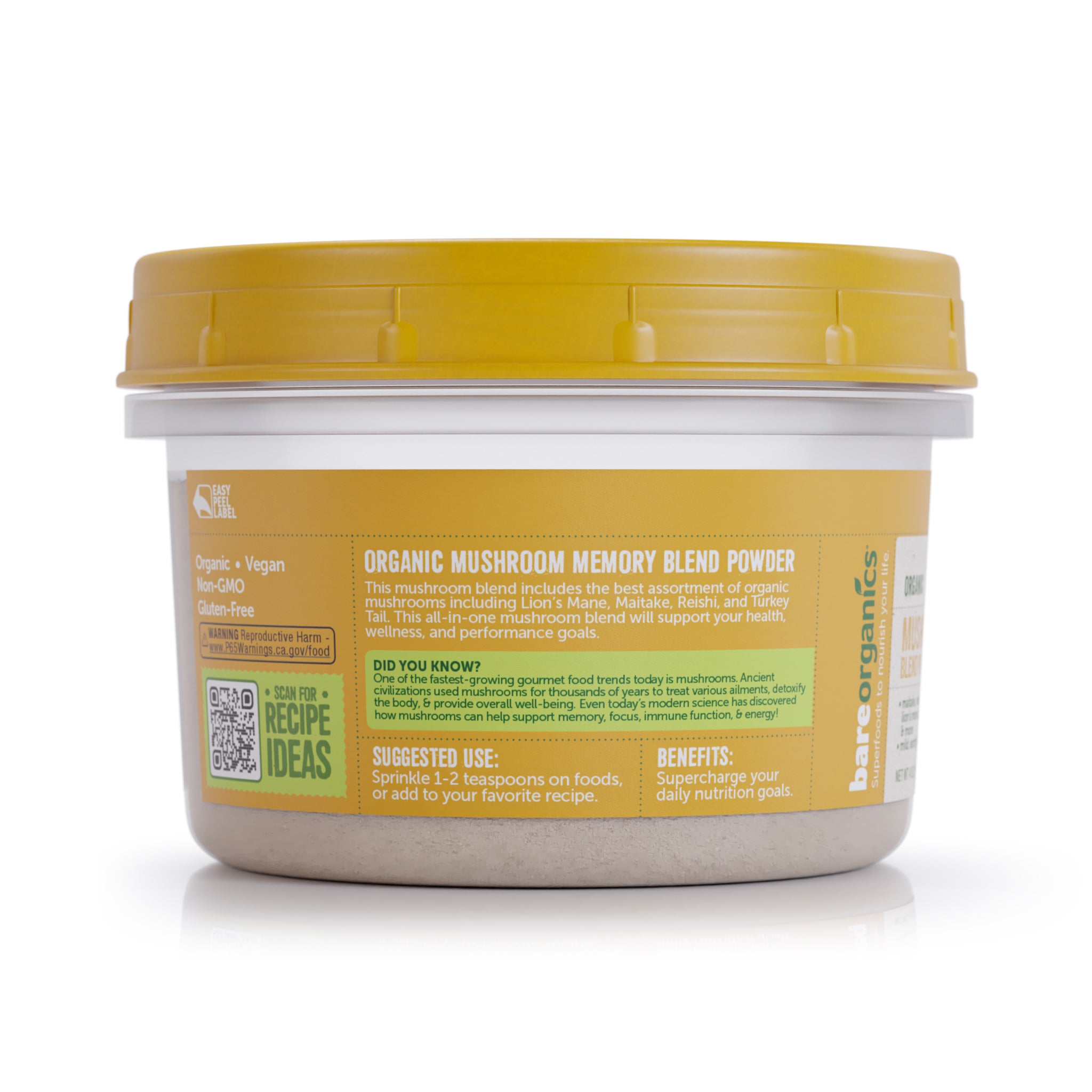 Organic Mushroom Memory Blend – BareOrganics.com