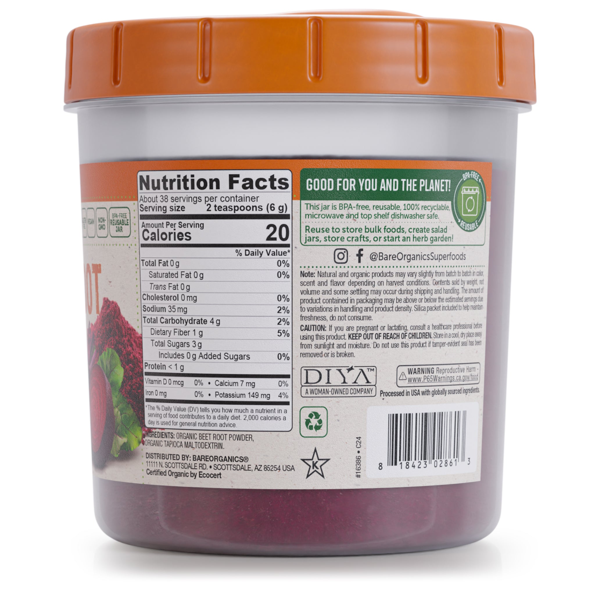 Organic Beet Root Powder – BareOrganics.com
