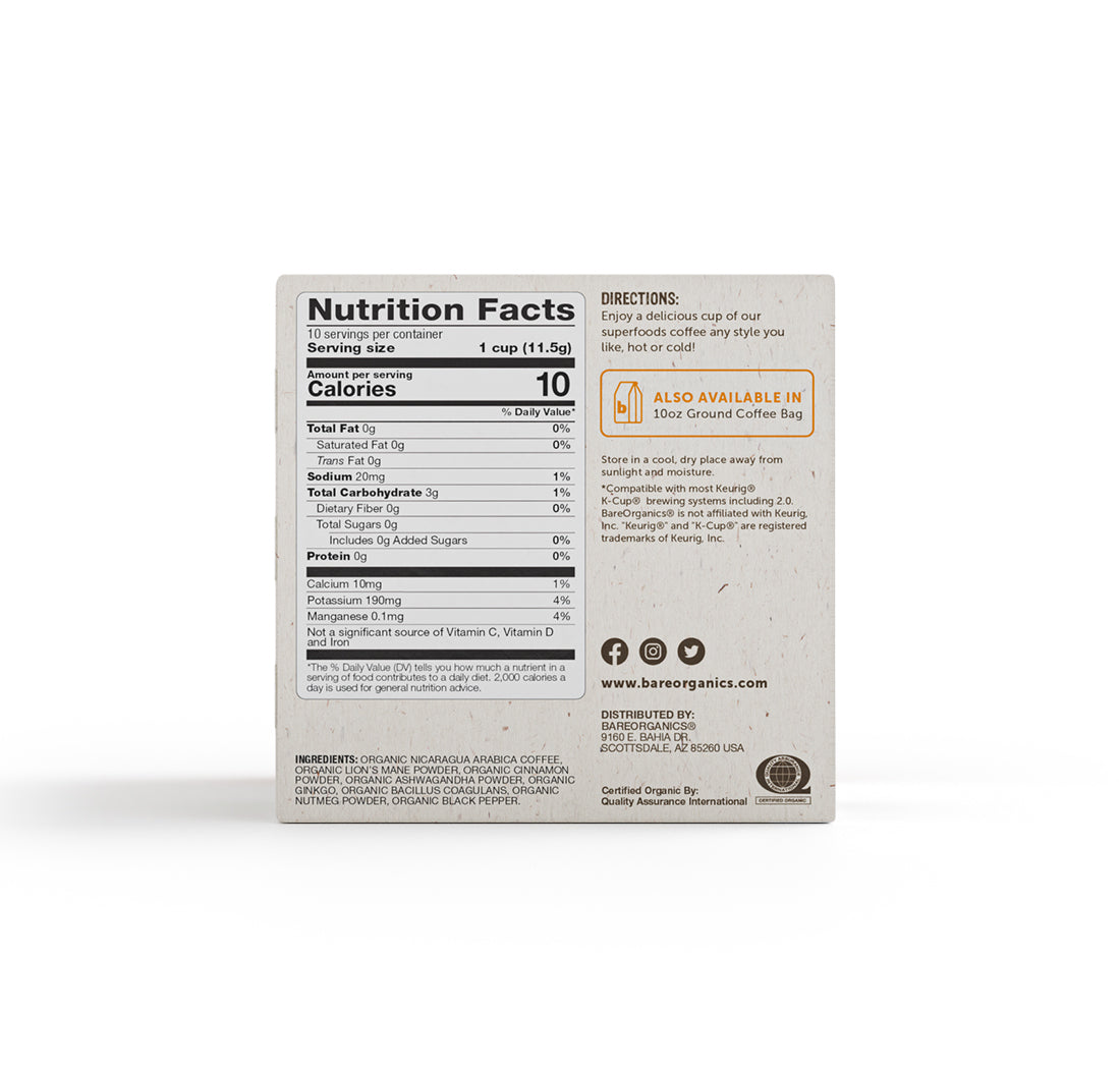Organic Focus Coffee With Superfoods Bundle – BareOrganics.com